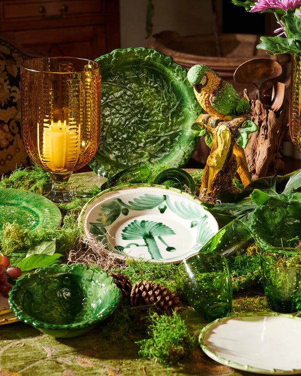 Compagnia Dinner Plate/Charger, Green Oak Leaves – Anara Lifestyle