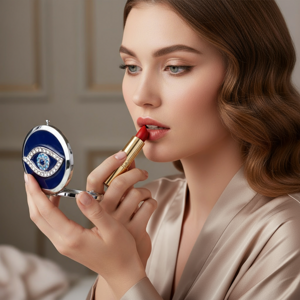 Evil-Eye Compact – Stylish Pocket Mirror with Protective Charm | Anara ...
