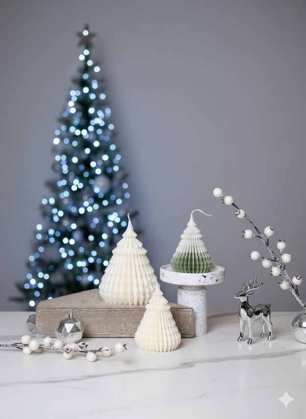 Origami Christmas Tree Candles for Festive Holiday Decor – Anara Lifestyle
