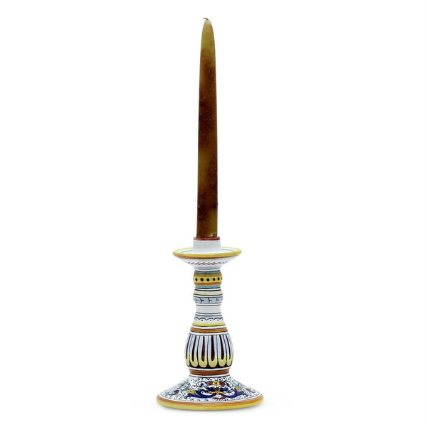 Ricco Deruta Deluxe Candlestick – Hand-Painted Italian Ceramic – Anara ...