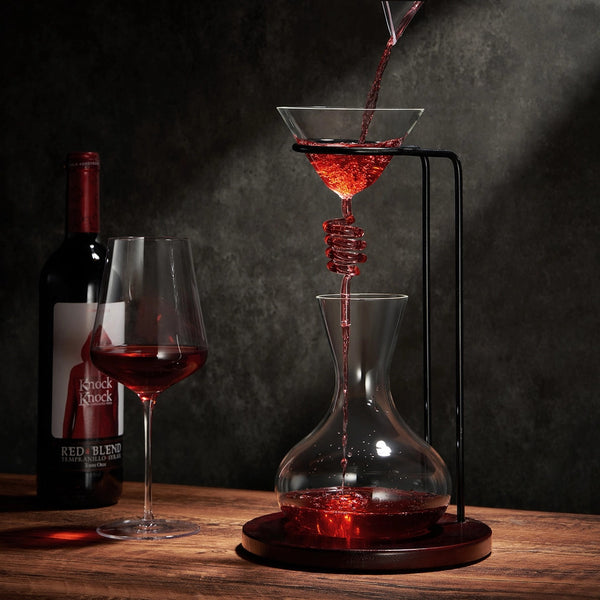 Wine Tower Decanting & Aerator Set – Dual Spiral Wine Aeration System ...