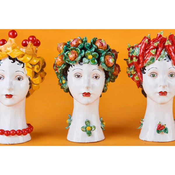 Donatello Ceramic Head Vase - Pasta Decor | Anara Lifestyle